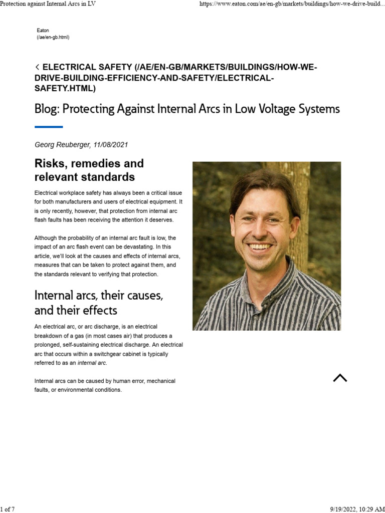 Protection Against Internal Arcs in LV | PDF | Electric Arc | Insulator ...
