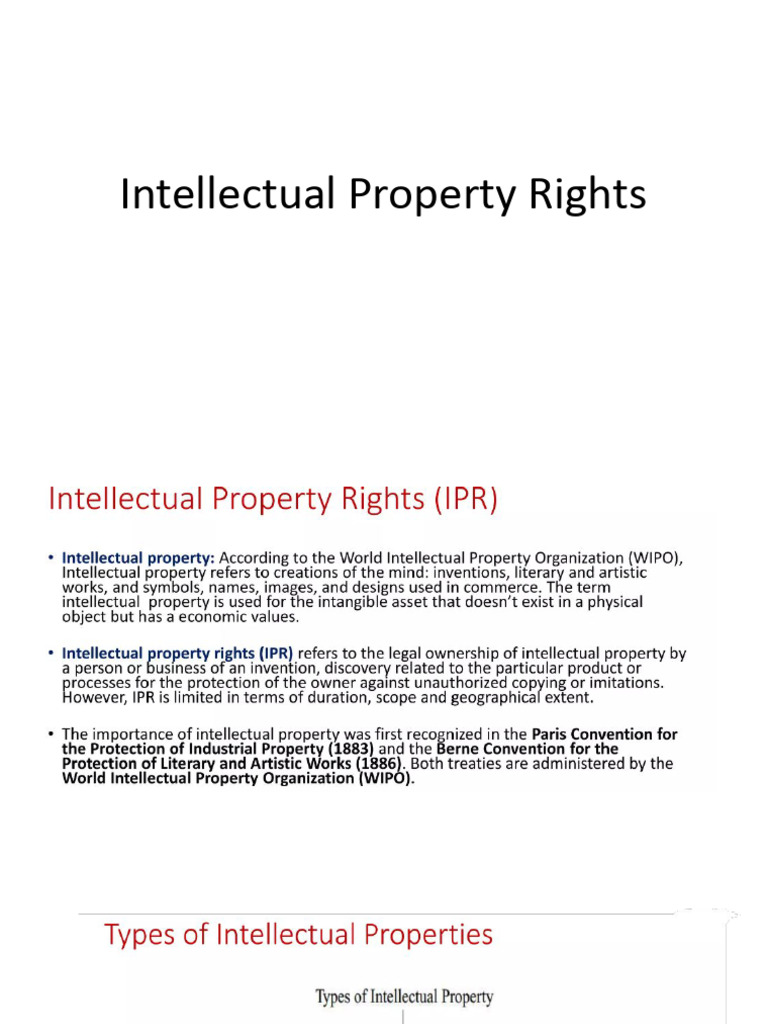 Intellectual Property Rights | PDF