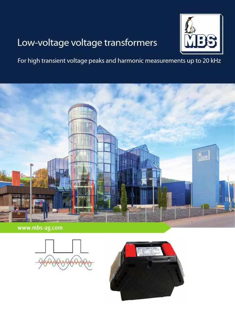 Mbs Low Voltage Voltage Transformers Prospekt | PDF | Transformer ...