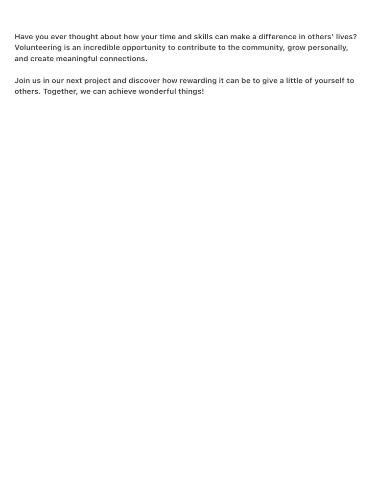 Have You Ever Thought About How Your Time and Skills Can Make A Difference | PDF