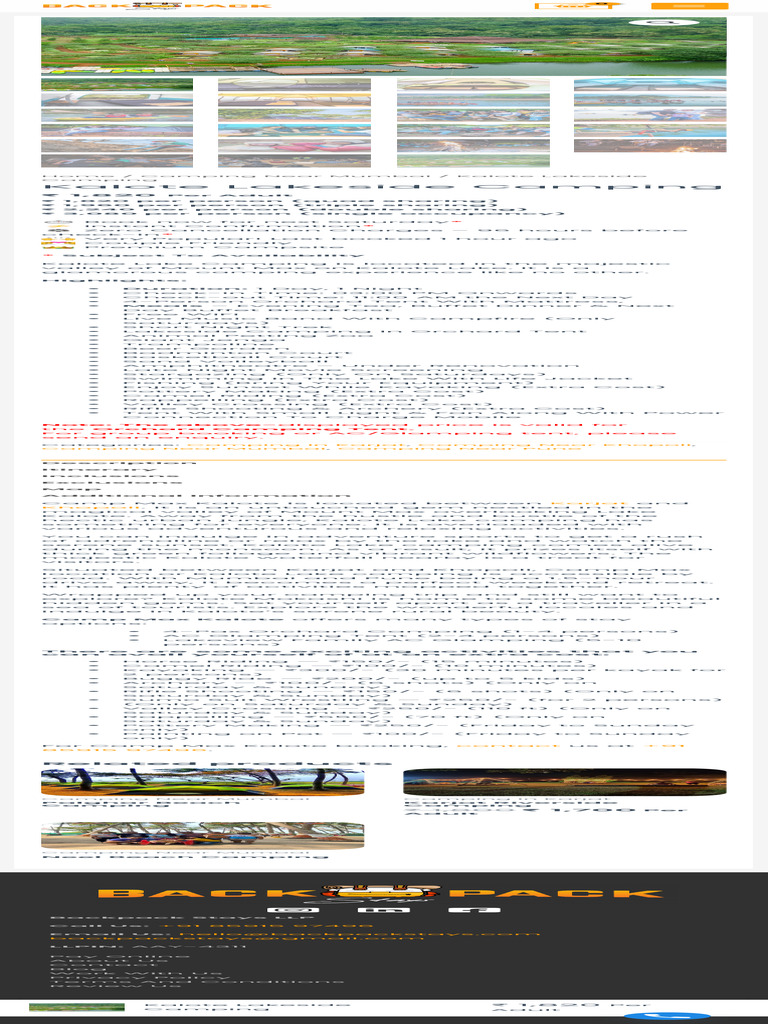 Camp Max Kalote - Official Booking Partner Backpack Stays | PDF | Camping