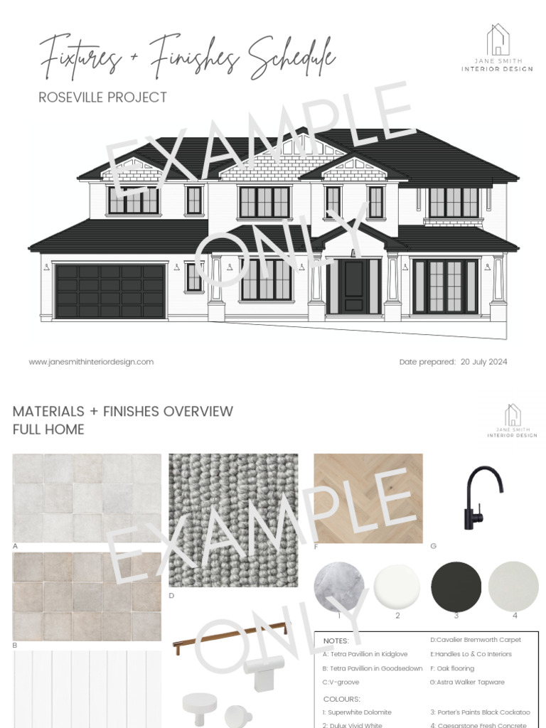 01-FFE_Completed_Example | PDF | Bathroom | Tile