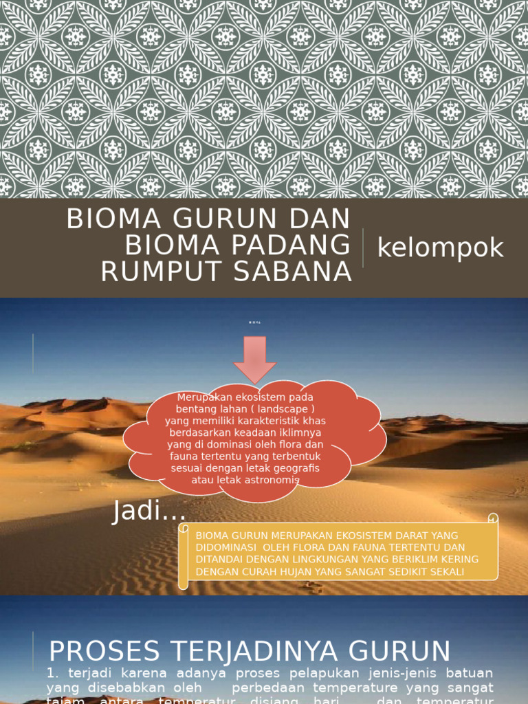 Karakteristik Bioma Gurun dan Sabana | PDF