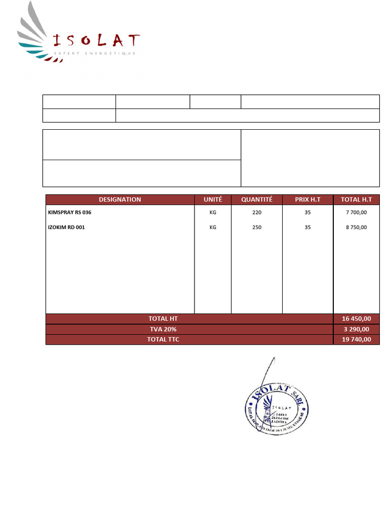 Facture Inemaa Rayane Fa240019 | PDF