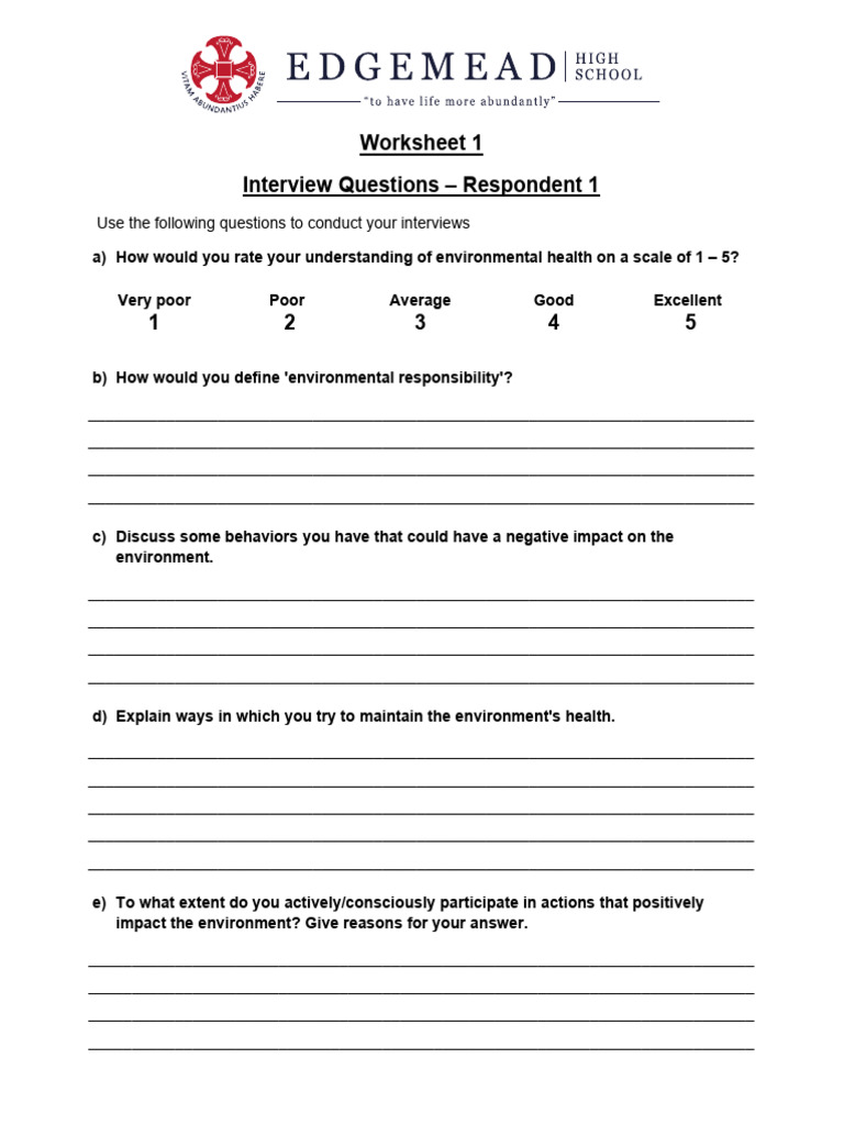 Grade 8 Project Worksheet | PDF | Behavior | Natural Environment