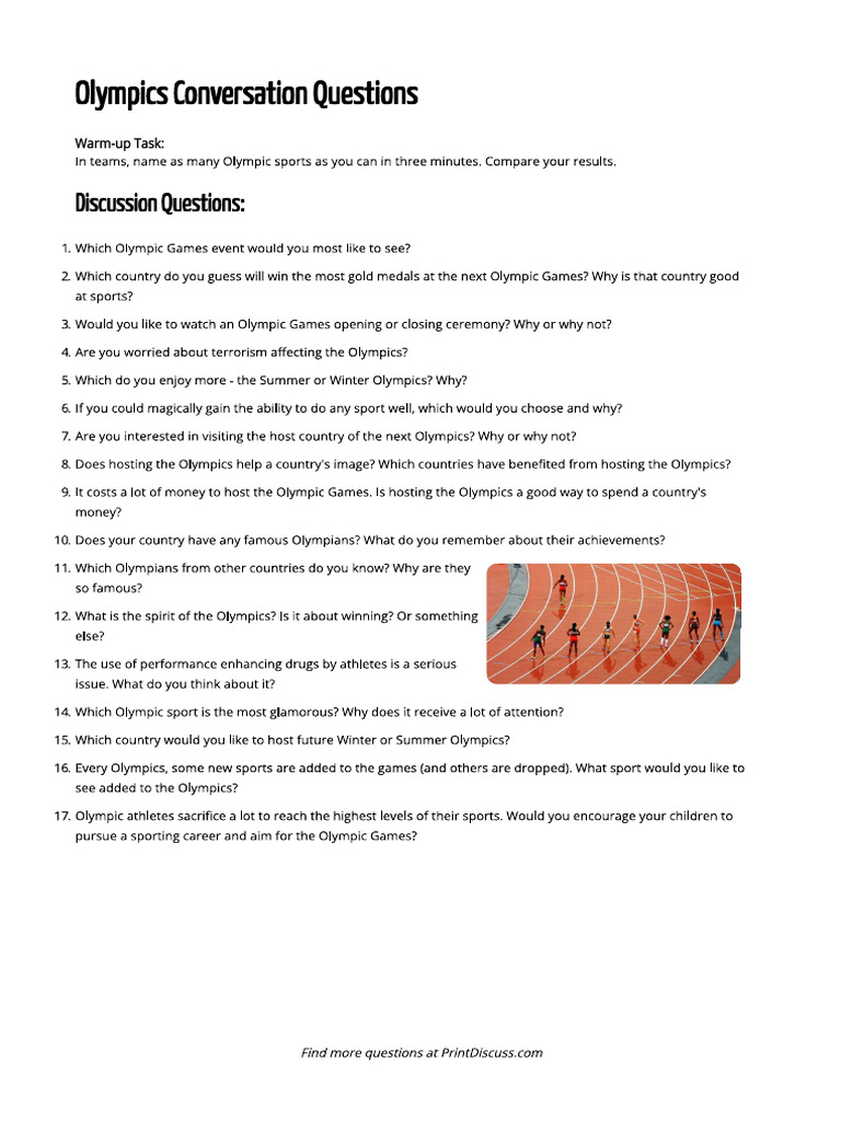 Speaking - The Olympics | PDF