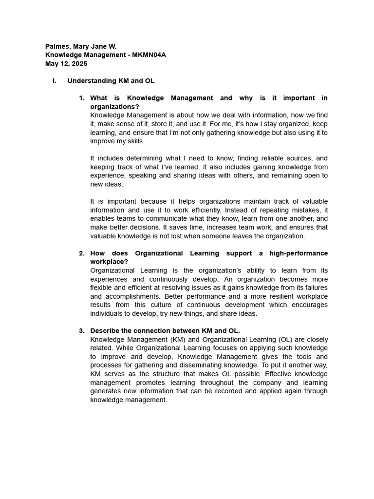 Understanding Knowledge Management | PDF | Knowledge | Knowledge Management