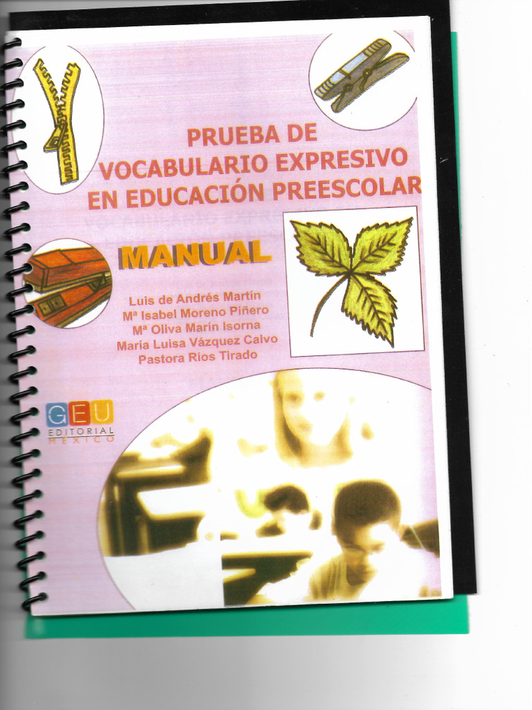 Prueba de Vocabulario Expresivo Preescolar | PDF