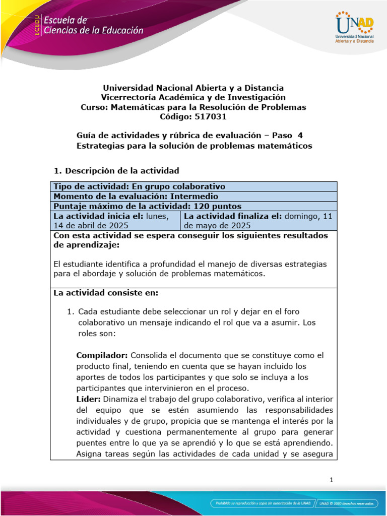 Estrategias para La Solución de Problemas Matemáticos | PDF ...