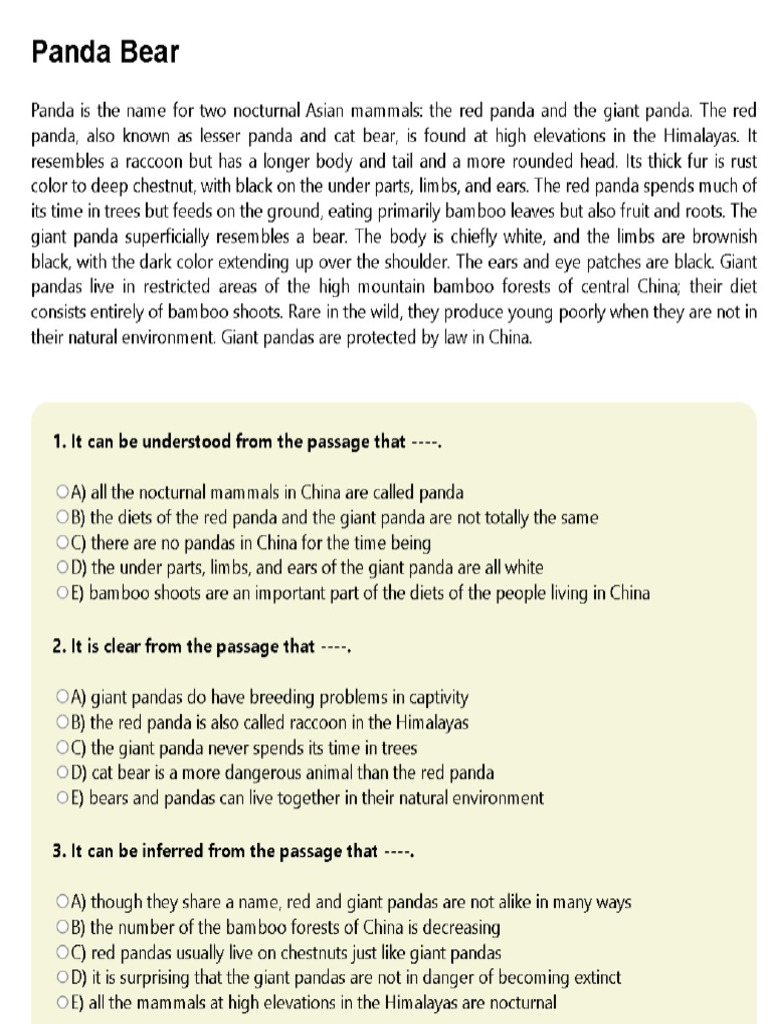 FireShot Capture 158 - Short ESL Reading Passage - Panda Article | PDF
