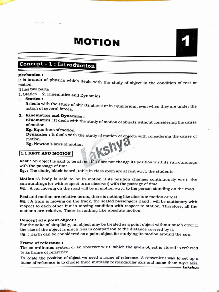 Class 9 Motion | PDF