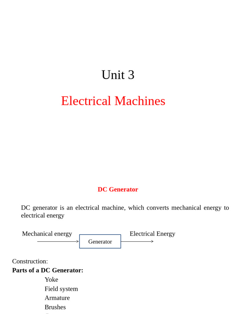 Unit 3 Electrical Machines | PDF | Electromagnetic Induction | Transformer