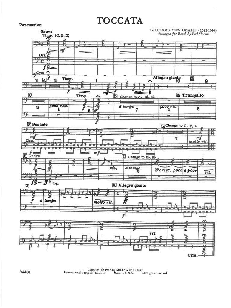 Toccata - Percussion | PDF