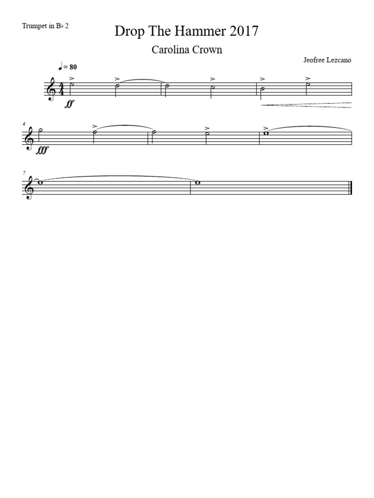 Drop 2017 - Trumpet in Bb 2 | PDF