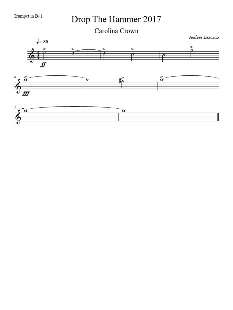 Drop 2017 - Trumpet in BB 1 | PDF