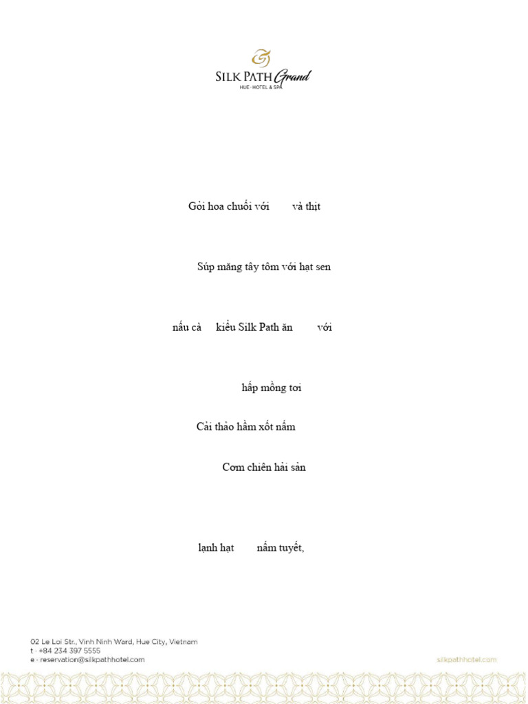 Asian Set Menu - FIT | PDF