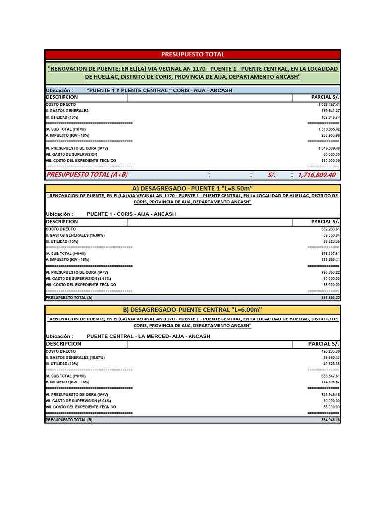 Ejemplo 2 | PDF | Presupuesto | Hormigón