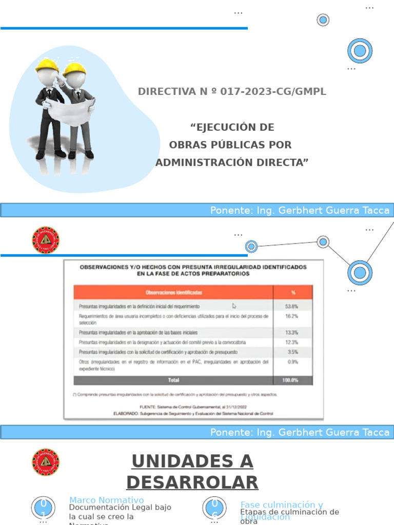 Directiva 017-2023: Obras por AD | PDF