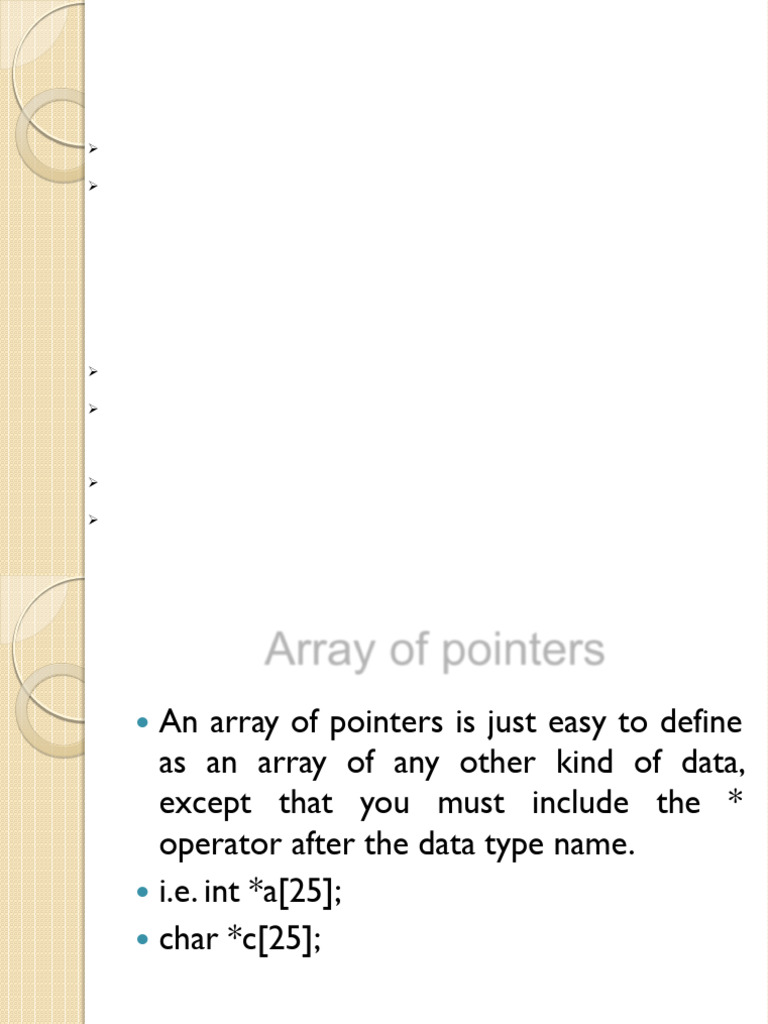 Pointers Day3 Slides17-24 | PDF | Pointer (Computer Programming) | Computer Programming
