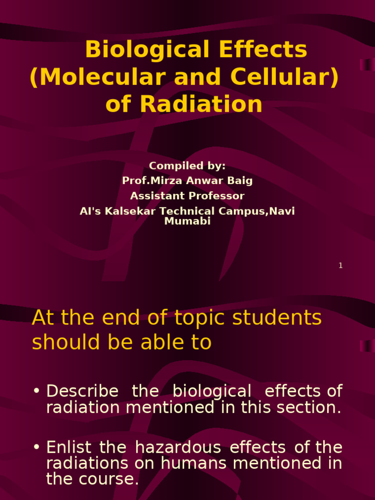 Biological Effects of Radiation Explained | PDF | Radiation ...