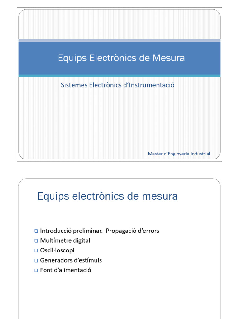Tema1 1 multimetreMEID | PDF