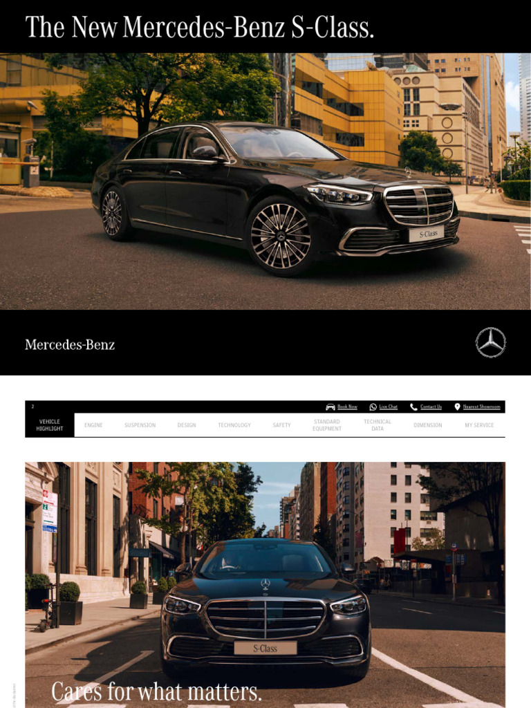 The Mercedes Benz s Class | PDF | Trunk (Car) | Tablet Computer