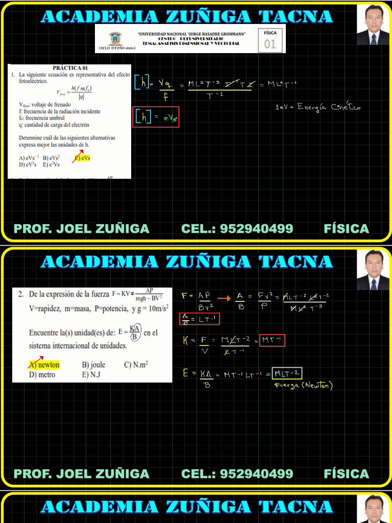Sol Practica 01 Analisis Dimensional Vectorial | PDF