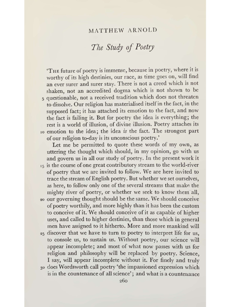 Arnold - Study of Poetry | PDF