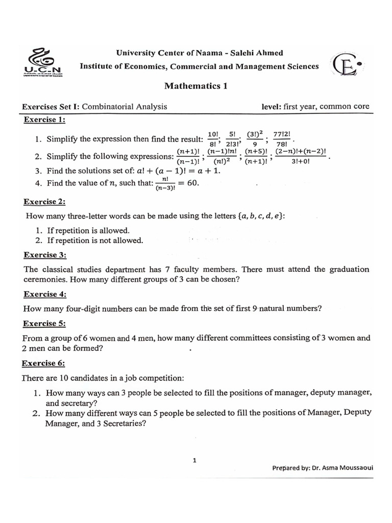 Fiche TD Math | PDF
