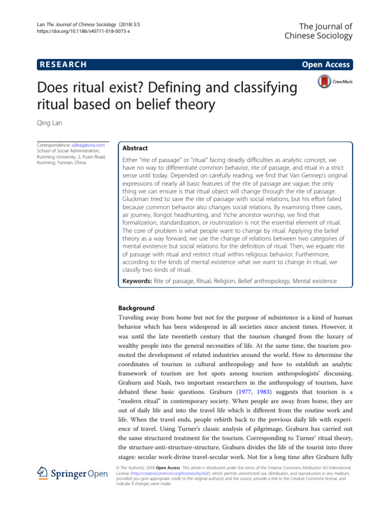 Does Ritual Exist Defining and Classifying Ritual | PDF | Rituals ...
