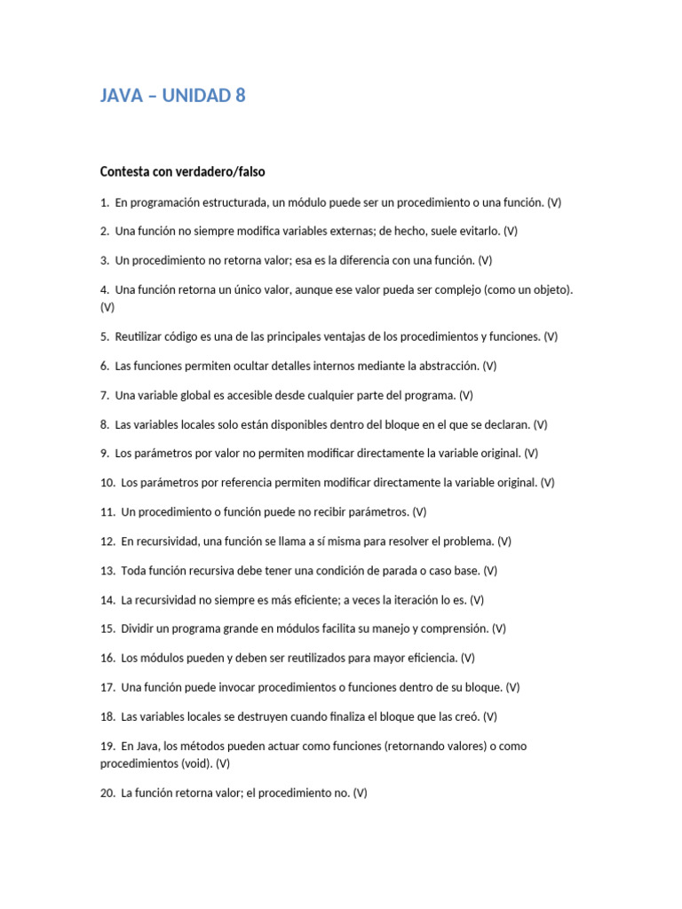 Java - Unidad 8 | PDF | Java (lenguaje de programación) | Sustracción