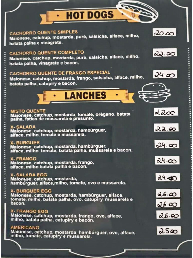 Cardápio Garfield Lanches?? | PDF