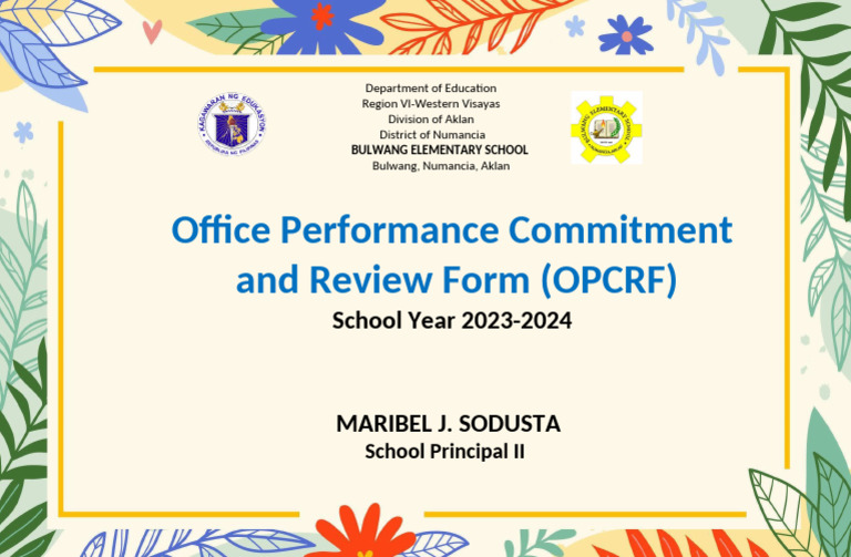 OPCRF | PDF