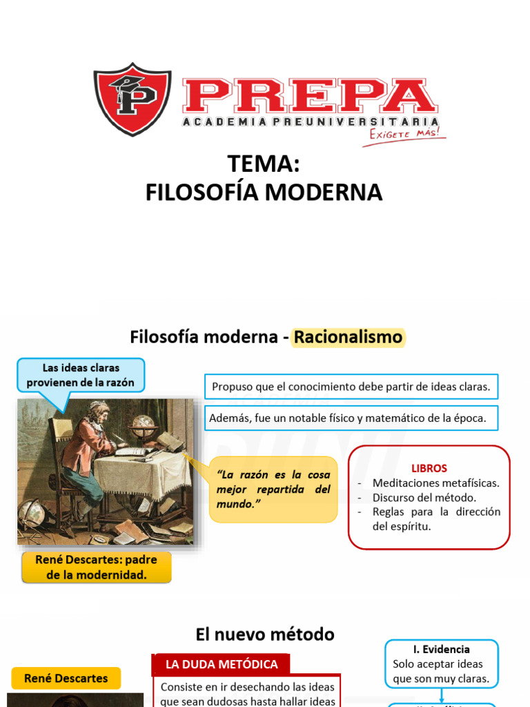 FILOSOFÍA MODERNA | PDF | René Descartes | Empirismo
