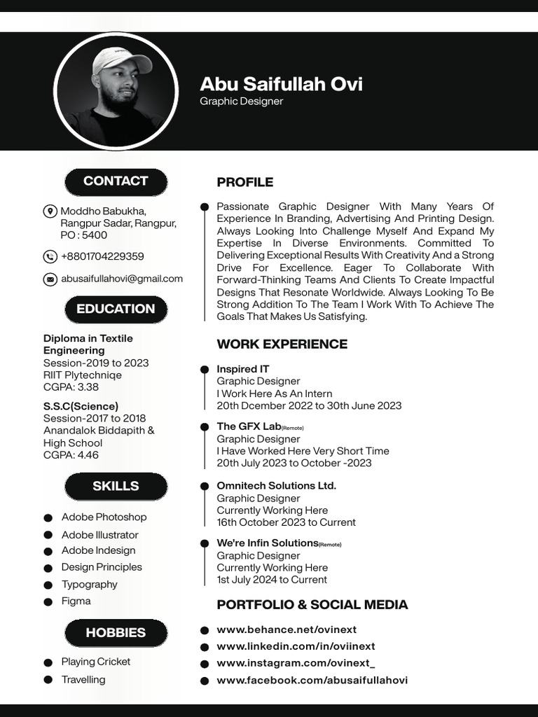 Abu Saifullah Ovi: Contact | PDF