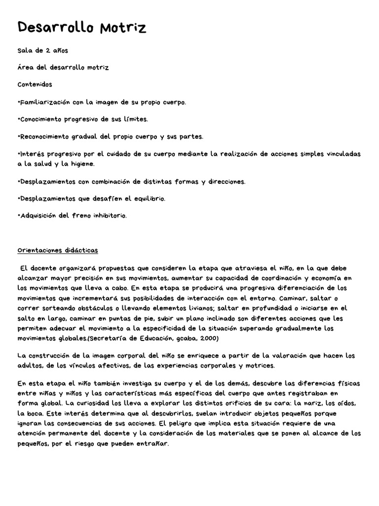 Desarrollo Motriz | PDF