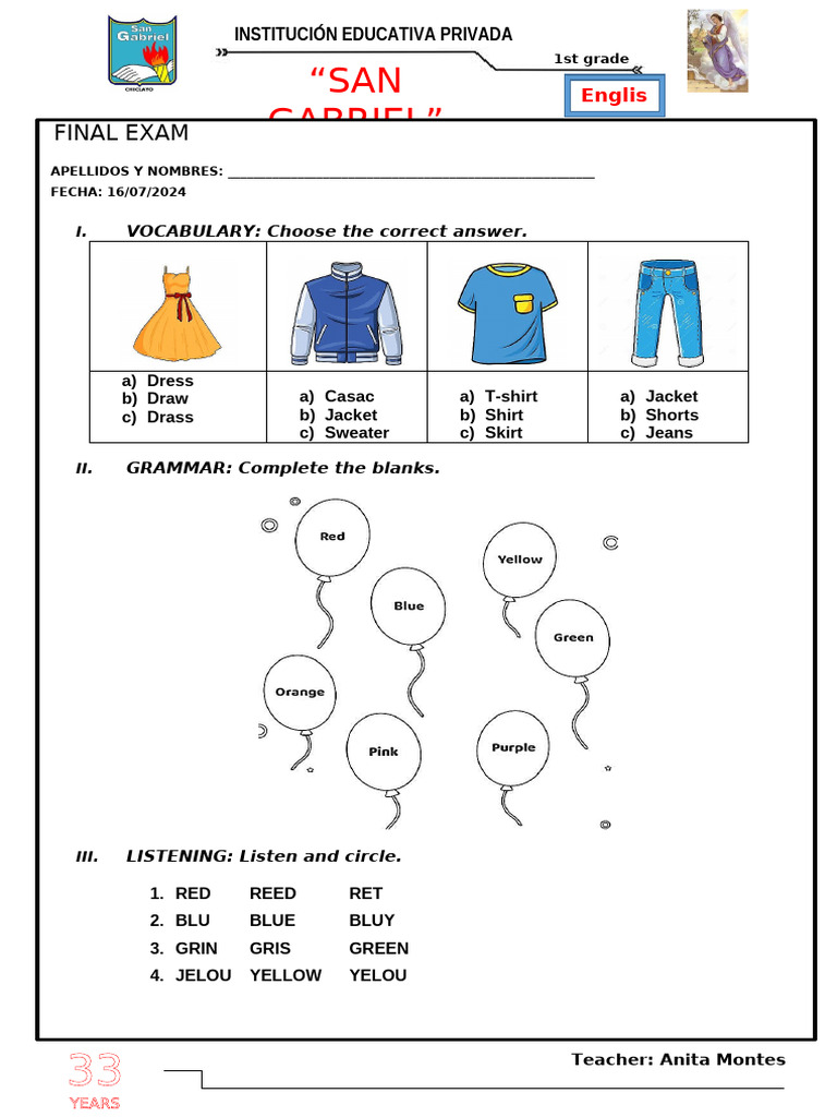 PRIMERO - Exam 2 Bim | PDF