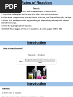 Measuring Rates of Chemical Reactions | PDF | Reaction Rate | Catalysis