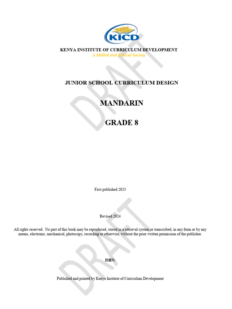 Grade.8.Mandarin | PDF | Learning | Nonverbal Communication