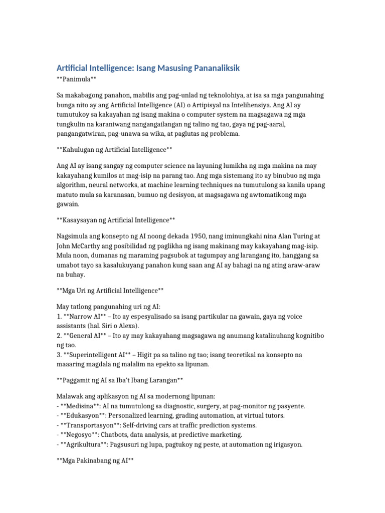 AI Research Paper | PDF