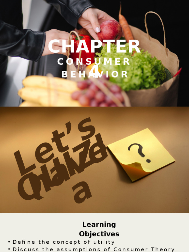 Chapter 4 Consumer Behavior | PDF | Utility | Consumer Behaviour