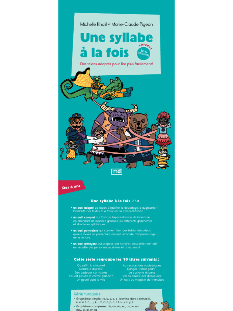 Lecture adaptée : Une syllabe à la fois | PDF | Psychologie cognitive ...