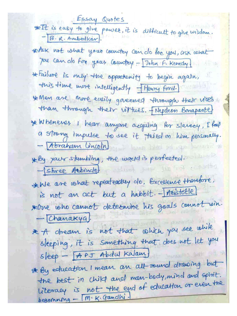 Essay Quotes | PDF