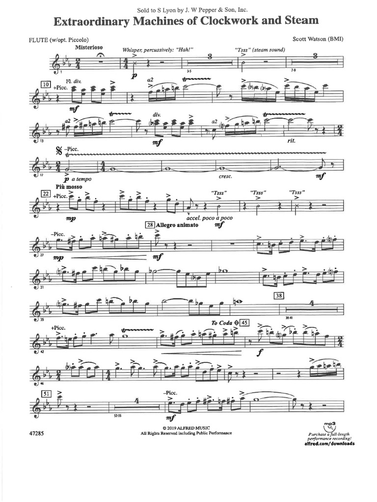 Extraordinary Machines of Clockwork and Steam - Flute 1 2 | PDF