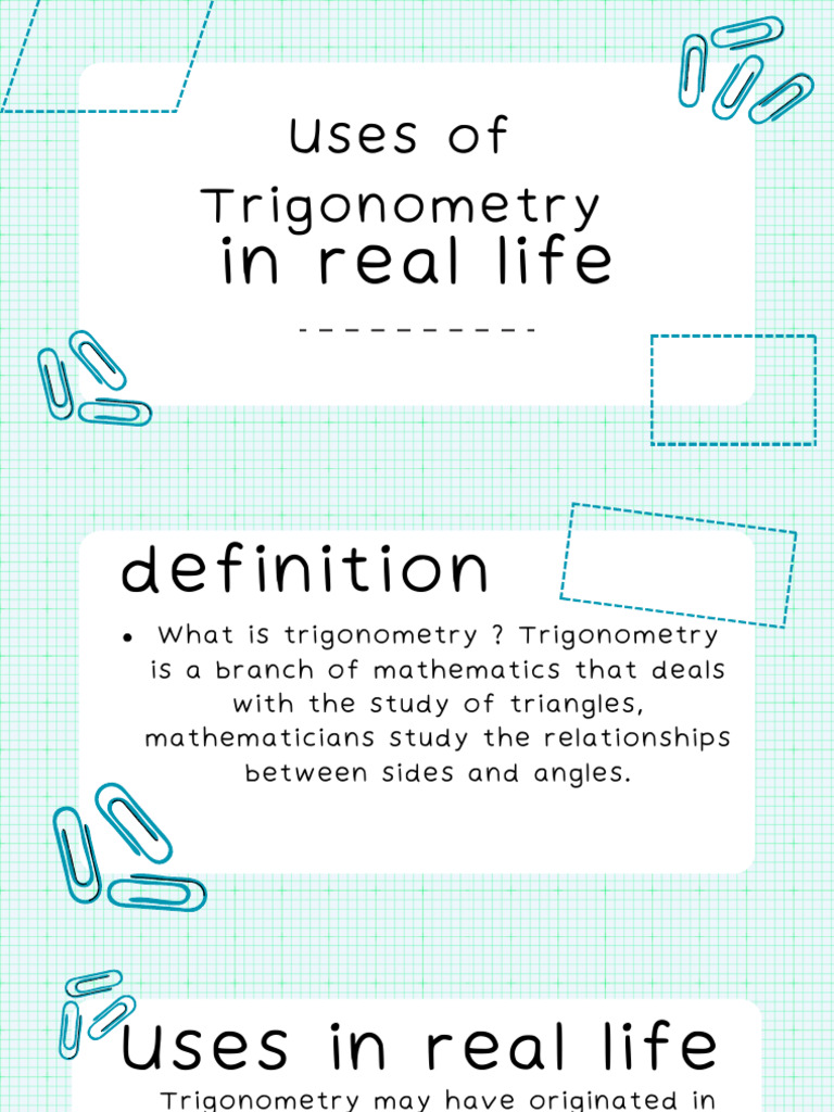 Real-Life Applications of Trigonometry | PDF