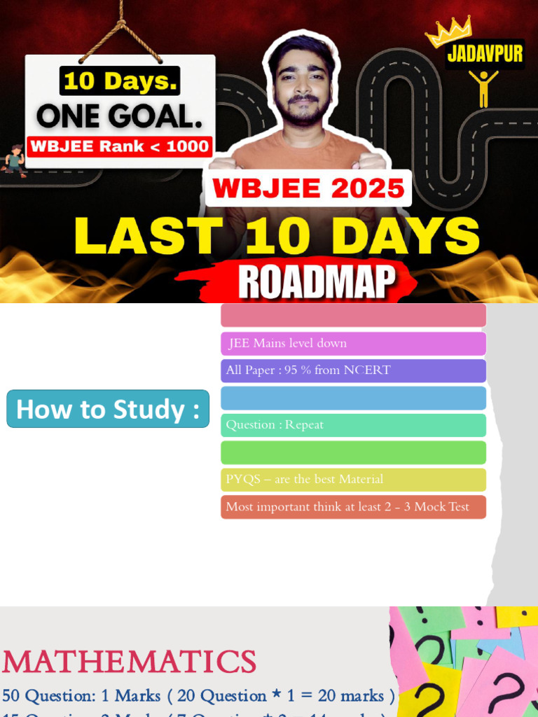 Wbjee 2025, 70+ Score | PDF