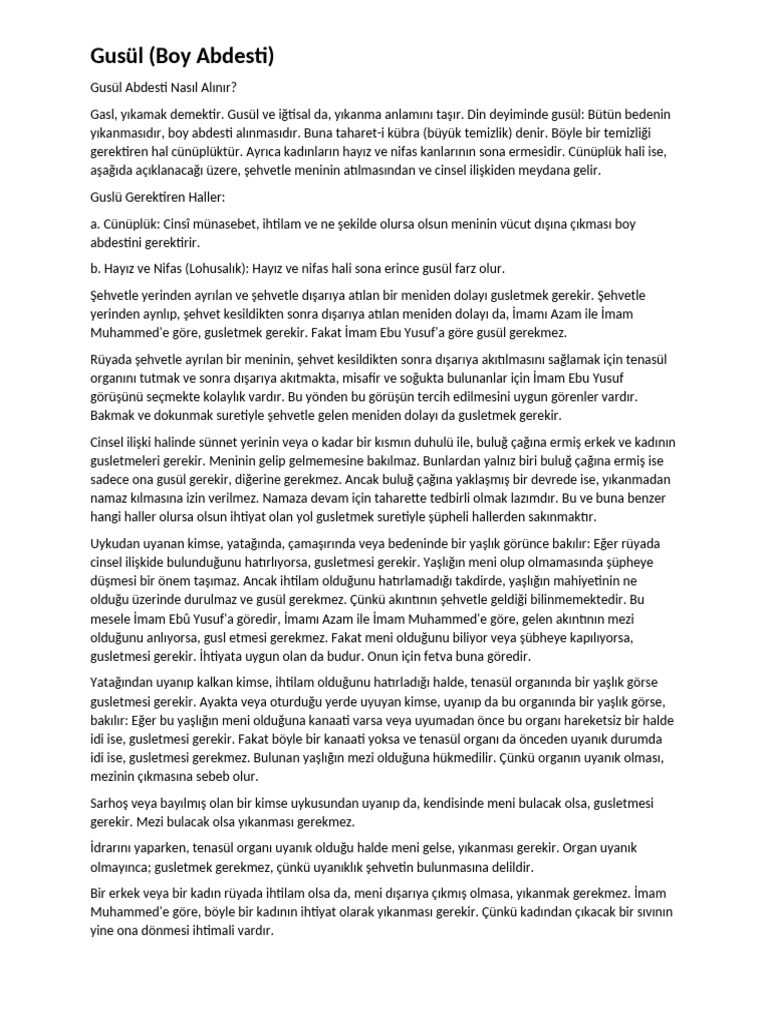 02-Gusül Abdesti | PDF