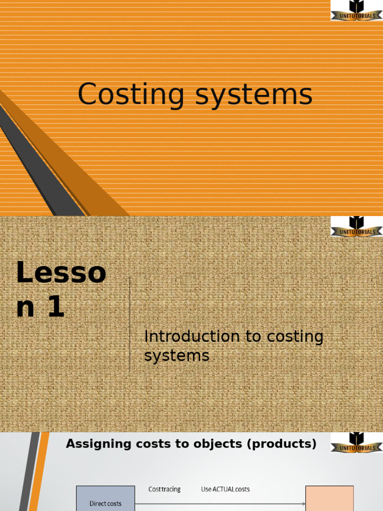 Costing Systems - Lesson Slides UniT | PDF | Cost Of Goods Sold | Inventory