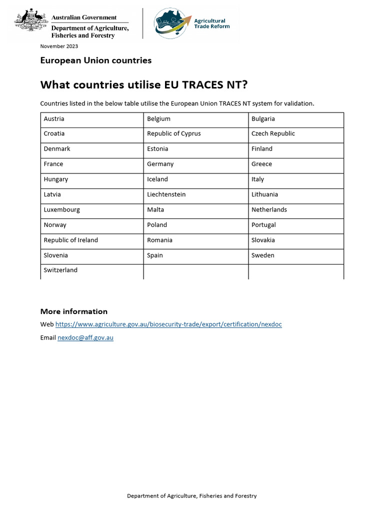 countries-list-eu-traces-nt | PDF