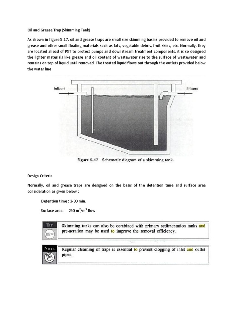 Oil and Grease Trap Design Guide | PDF | Computers